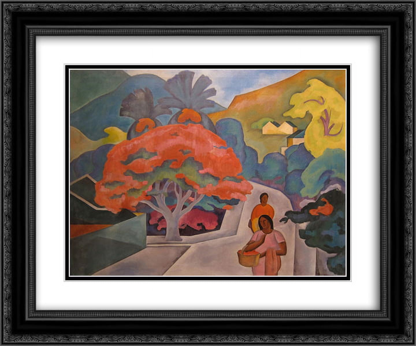 Arman Manookian 2x Matted 24x20 Black Ornate Framed Art Print 'Coral ...