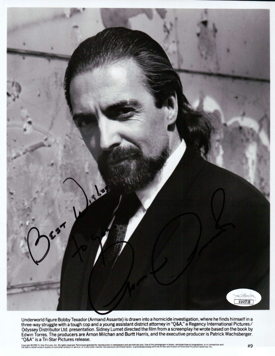 Armand Assante Signed Autographed 8X10 Photo Q&A Bobby Texador JSA ...