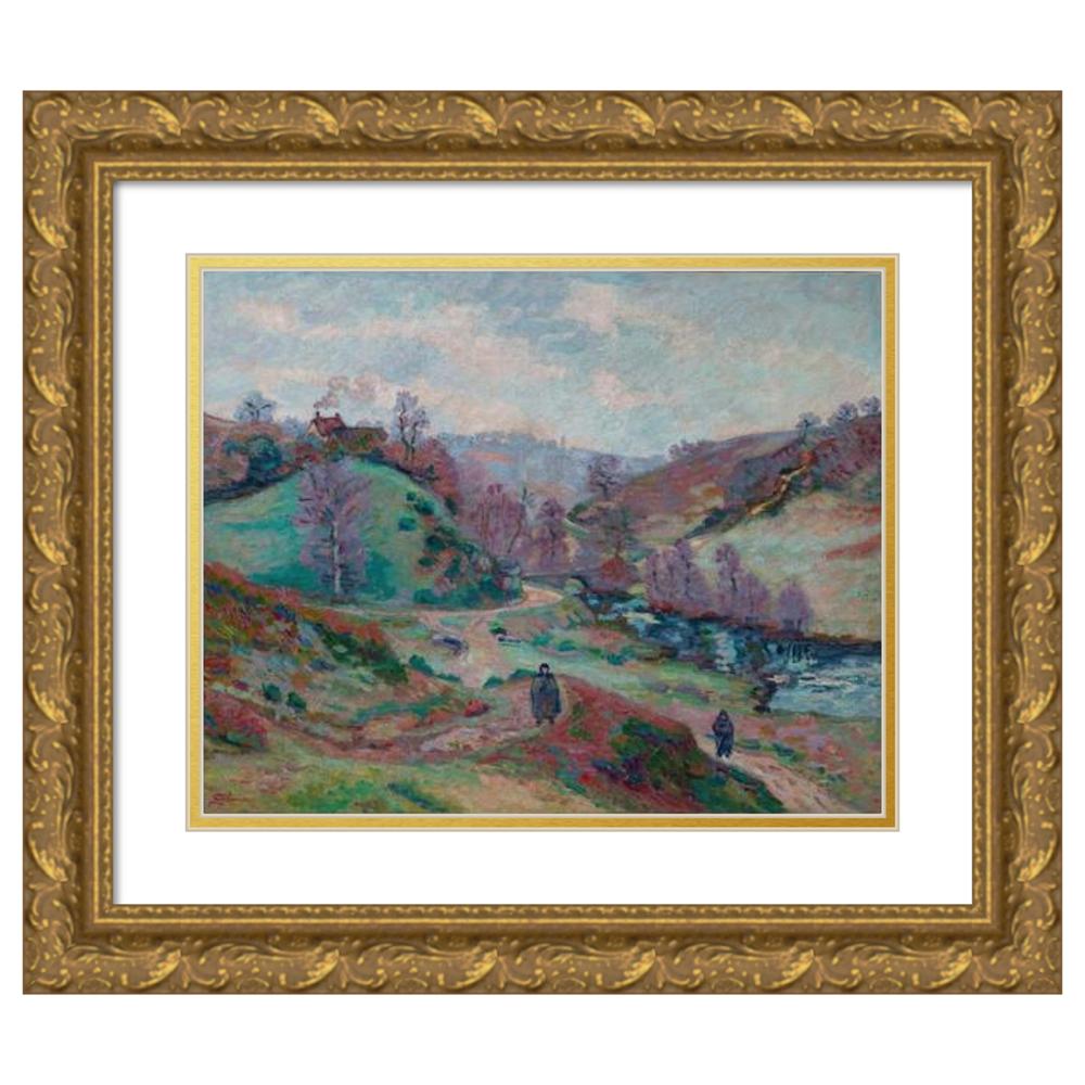 Armand Guillaumin 17x15 Gold Ornate Wood Frame and Double Matted Museum ...