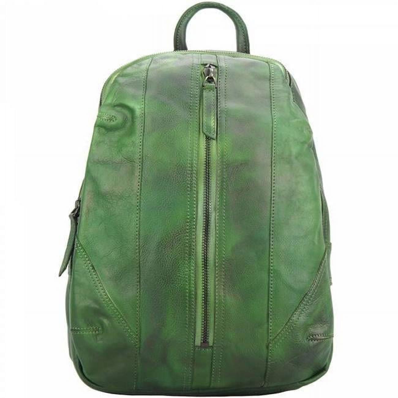 Armando Leather Backpack in Vintage Calfskin Unisex, Dark Green ...