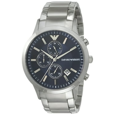 Emporio Armani Men's Emporio Stainless Steel Chronograph Black Dial ...