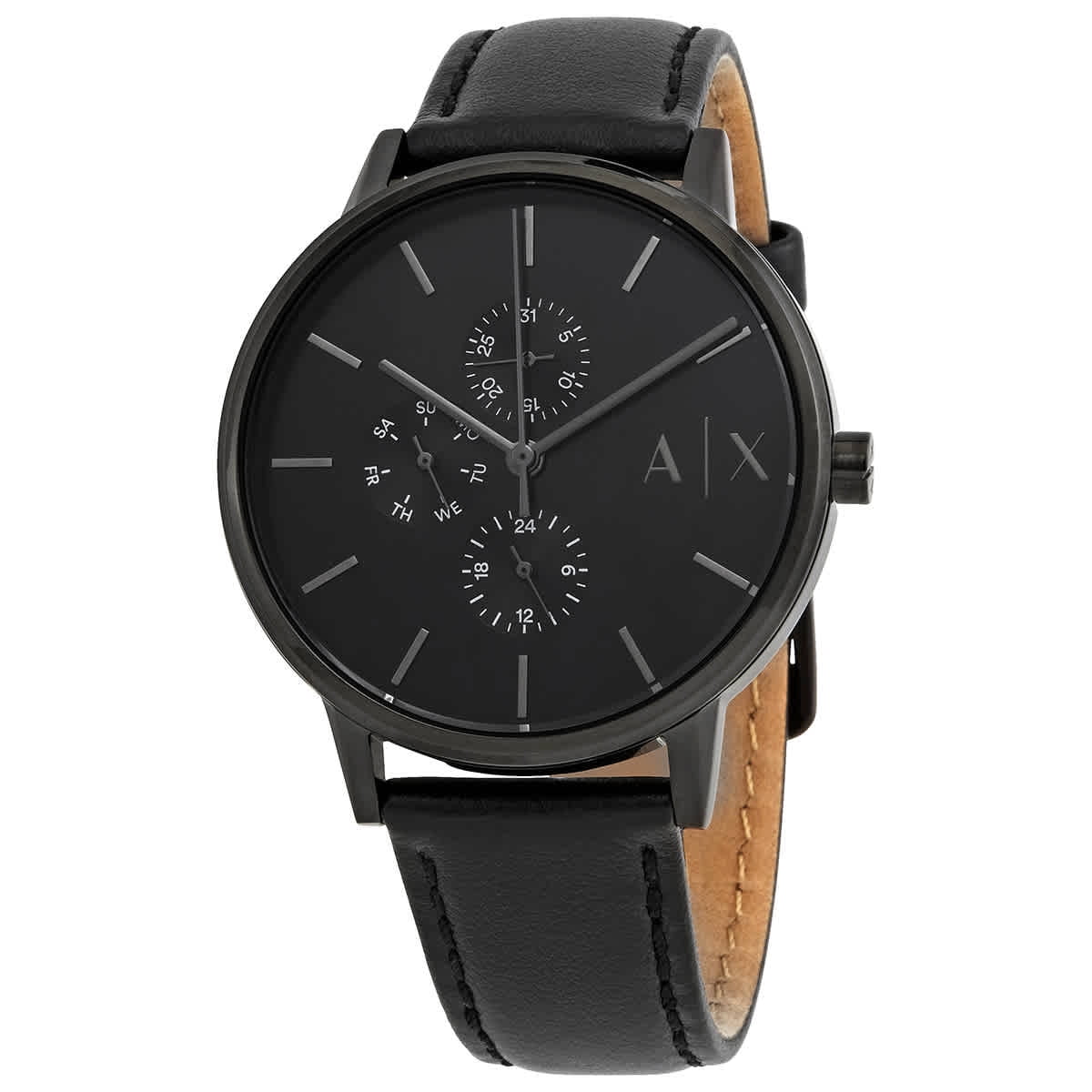 Armani Exchange Cayde Leather Mens Watch AX2719 - Walmart.com