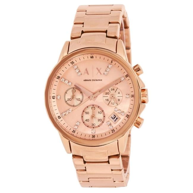 Armani Plus Exchange AX4326 Chronograph Rose Gold Tone Dial Quartz ...