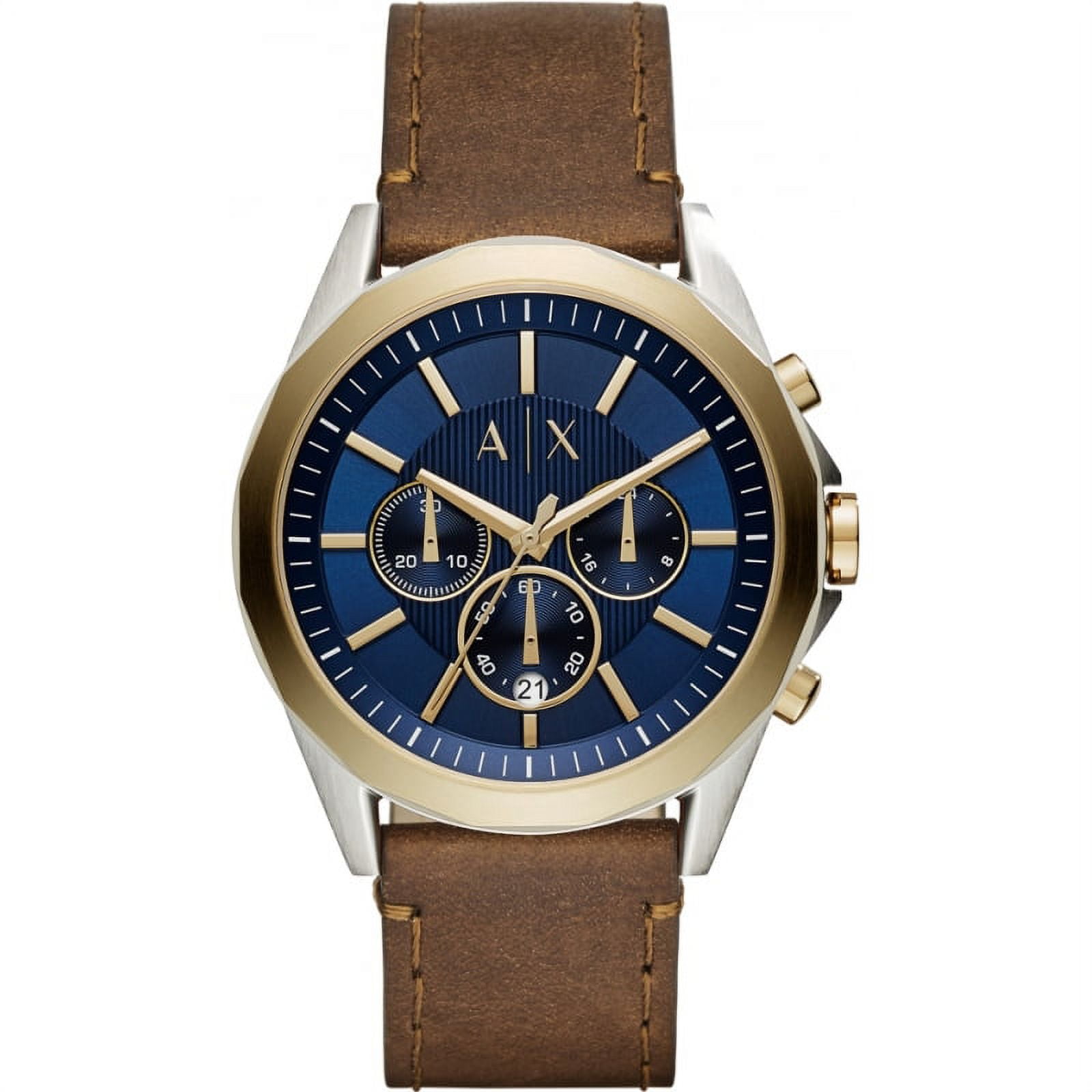 Armani Exchange Drexl Leather Chronograph Mens Watch AX2612 - Walmart.com