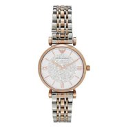 Emporio Armani Women's Retro Quartz Watch, Two-Tone Stainless Steel ...