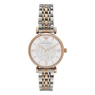 Emporio Armani Women's Retro Quartz Watch, Two-Tone Stainless Steel ...