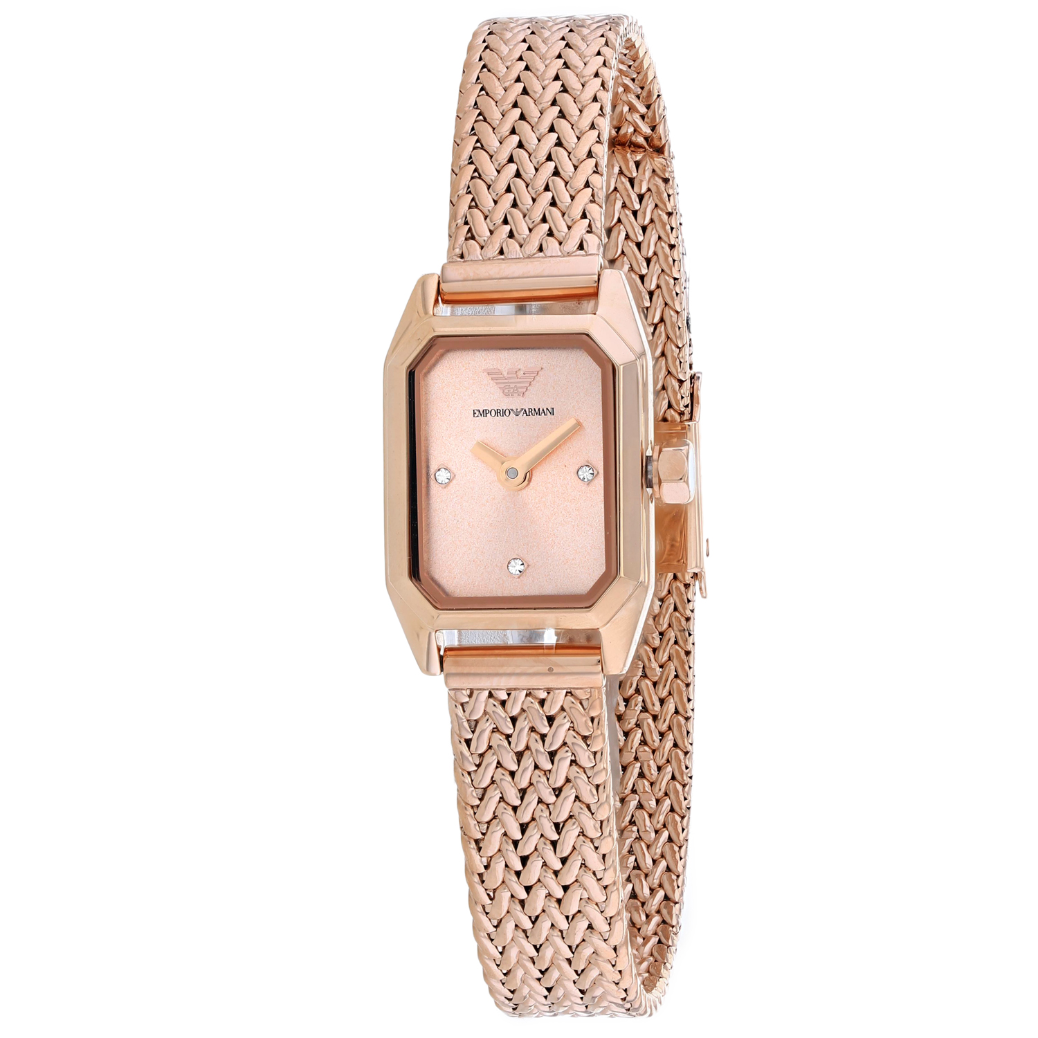 Armani Women's Emporio AR11345 Two-Hand Rose Gold-Tone Stainless Steel ...