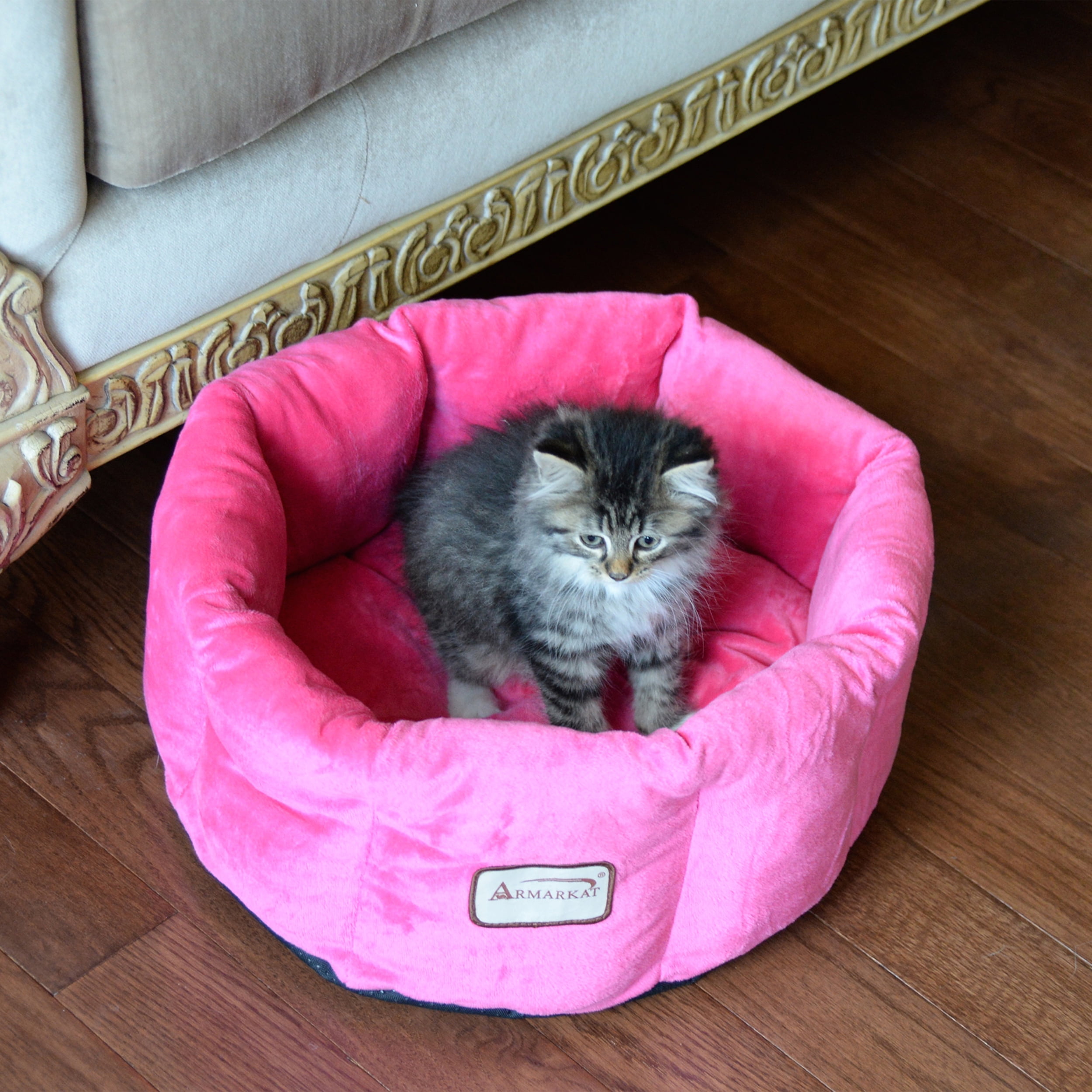 Armarkat C03CZH Cozy Pet Bed 15-Inch Diameter, Pink - Walmart.com