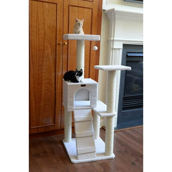Armarkat Classic Cat tree B5301 53 Inch, Ivory - Walmart.com