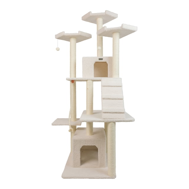 Armarkat Classic real wood Cat Tree Model B8201, 82 inch Ivory ...