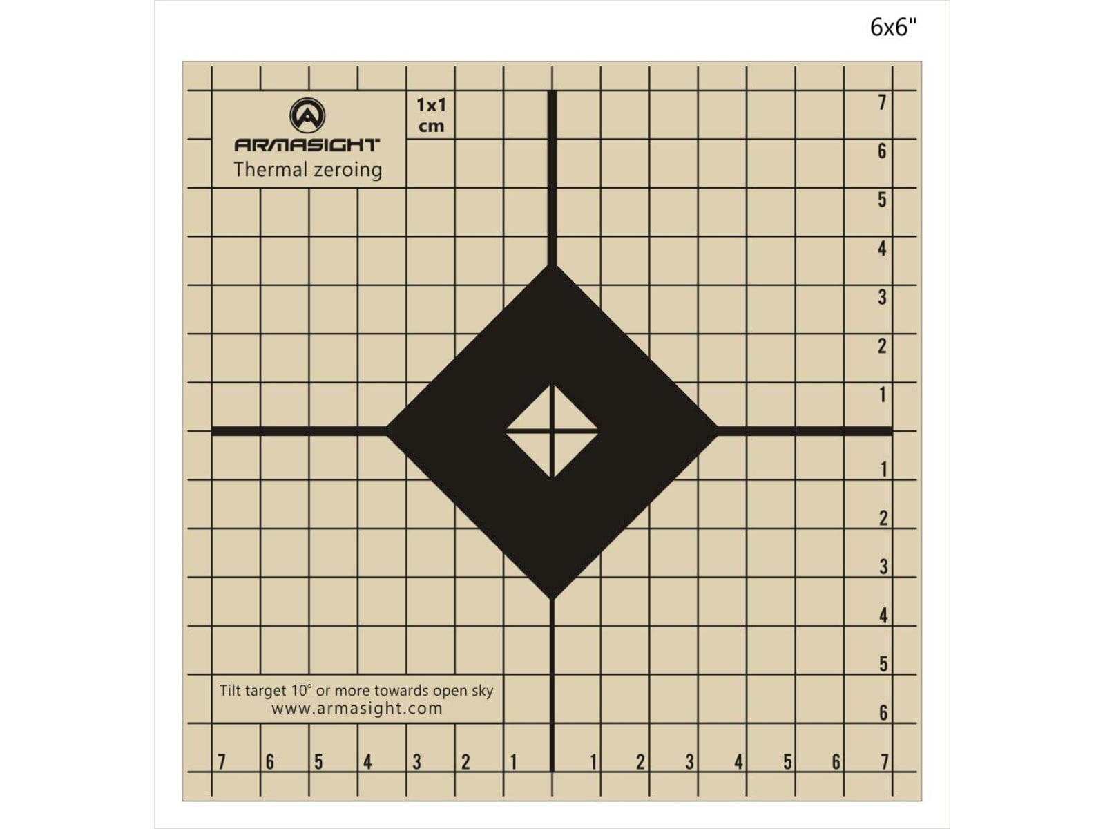 Armasight Thermal Zeroing Target, 6x6in, Beige/Black, Pack of 10 ...