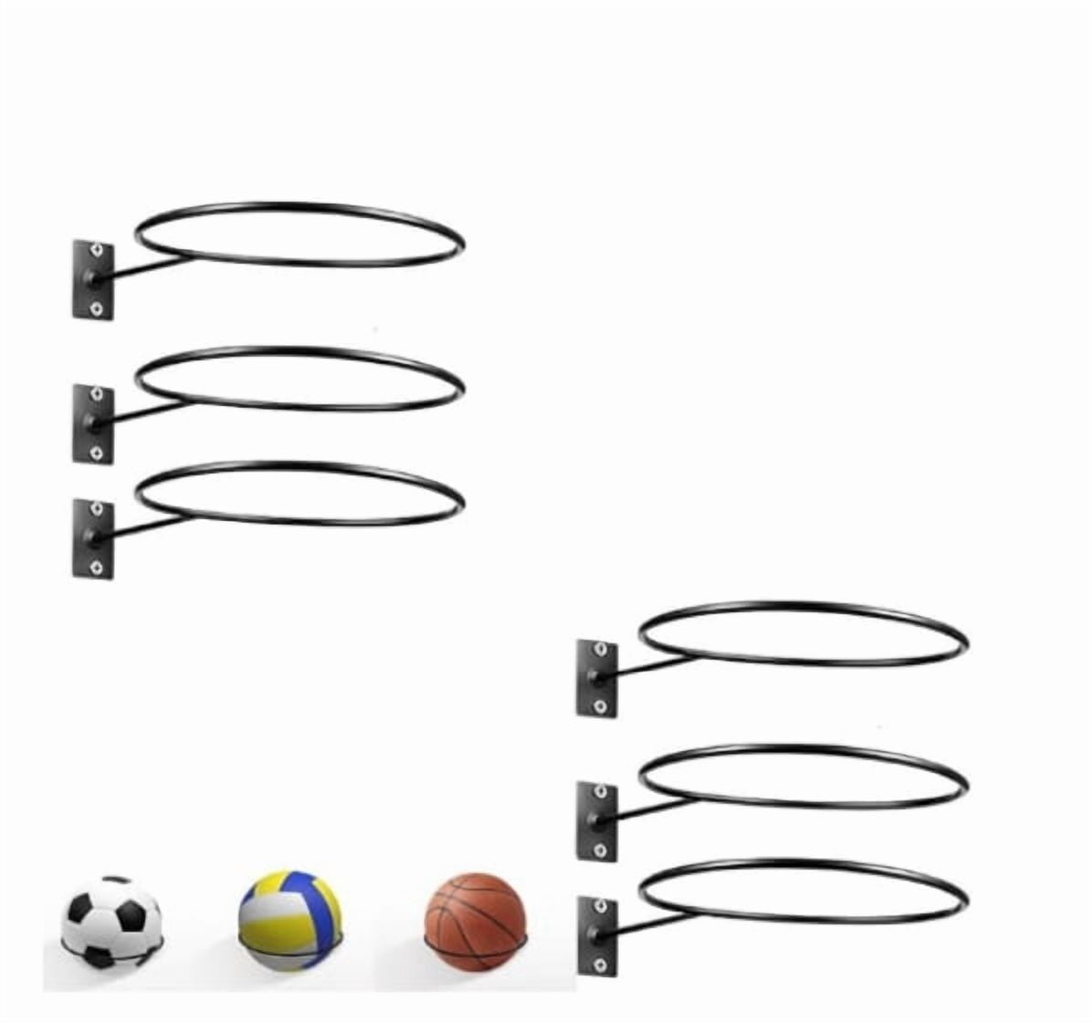 Armastuse 6 Pcs Metal Ball Holder Wall Mount, Metal Ball Holder Black ...