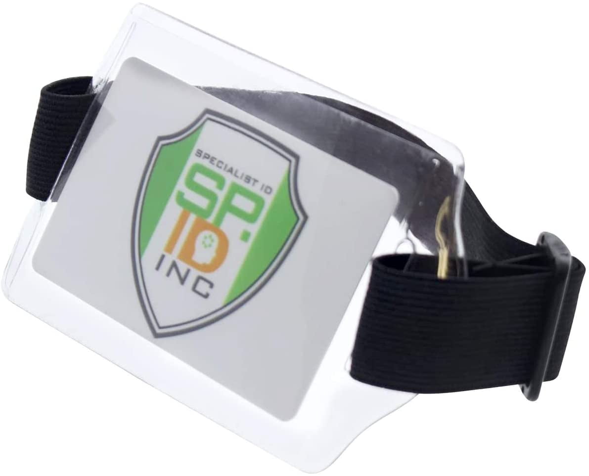 Armband ID Badge Holder with Clear Card Sleeve Visibility - Adjustable ...