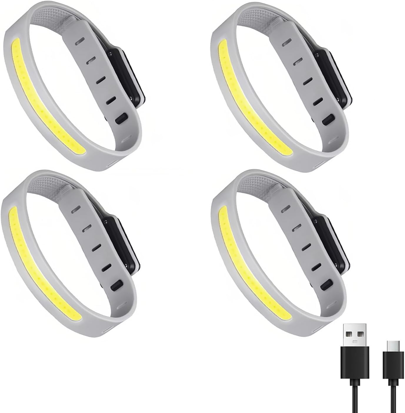 Armband Running Light with Reflective Arm Bands COB Bracelet 3 Light ...