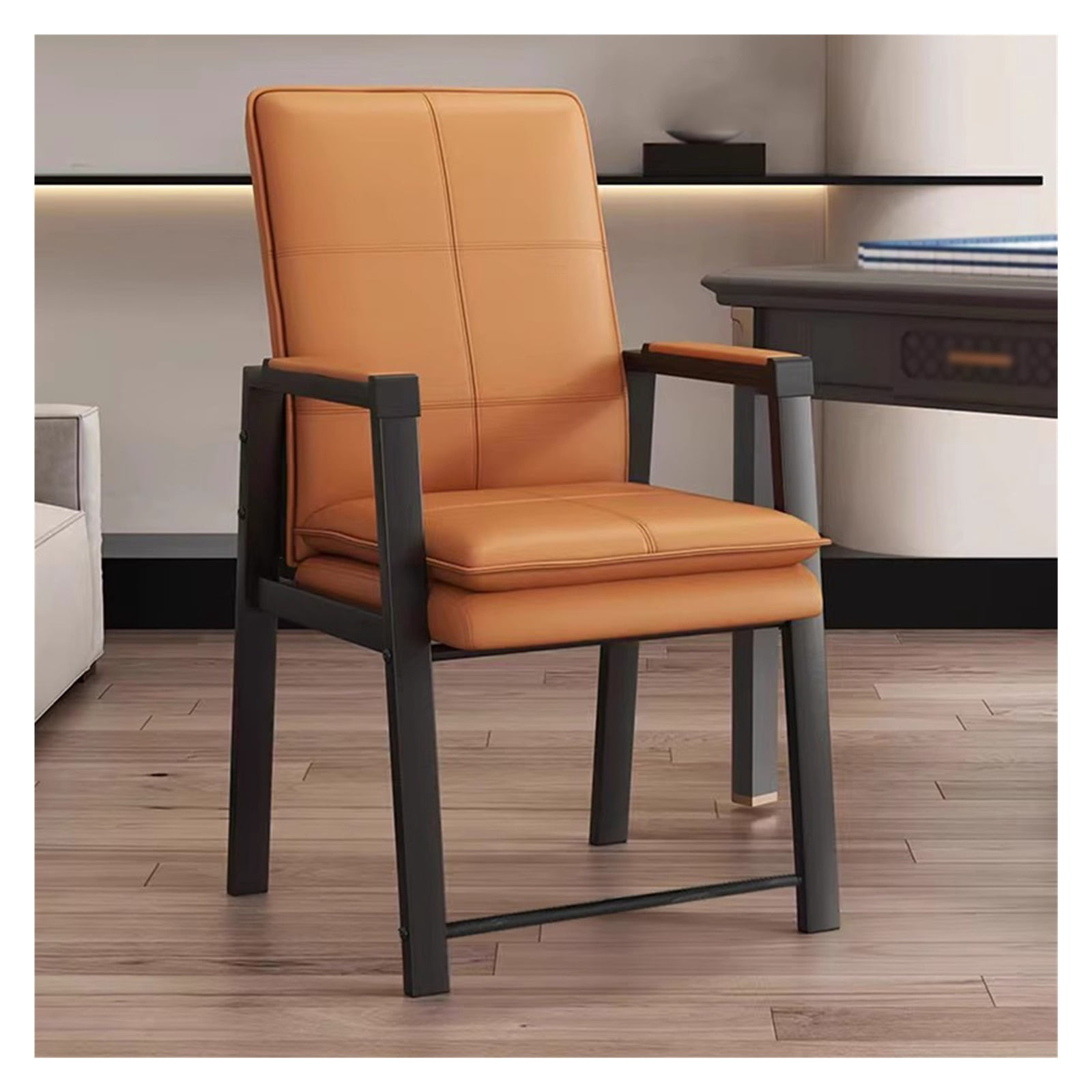 Armchair Accent Chair Leather Upholstered High Back Single Sofa Chair ...