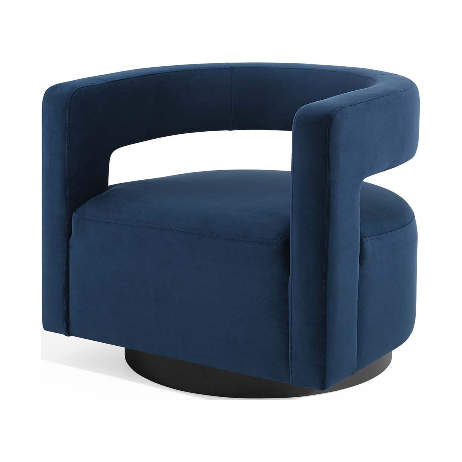 Armchair Accent Chair, Velvet, Dark Blue, Modern Contemporary Urban ...