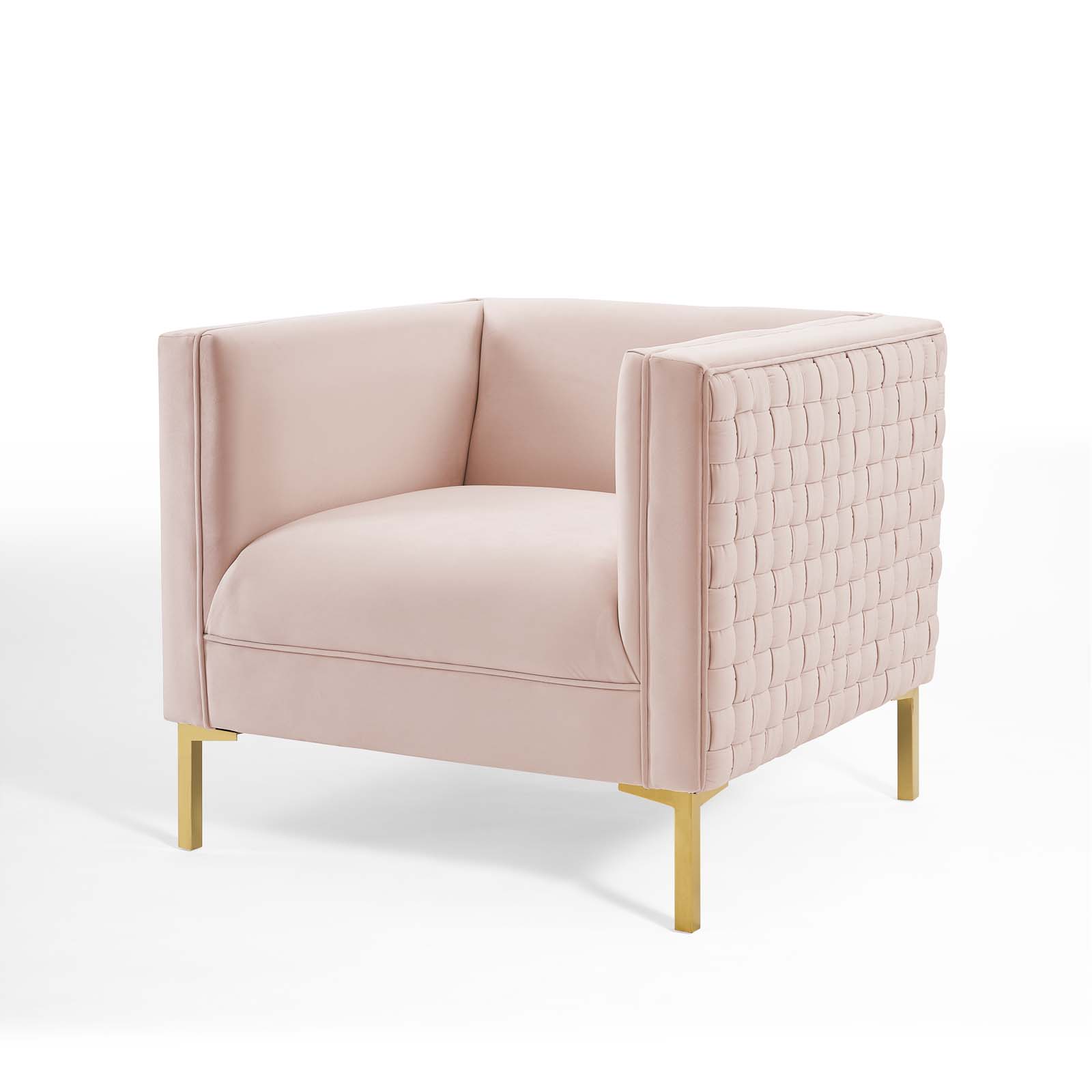 Armchair Accent Chair, Velvet, Pink, Modern Contemporary Urban Design ...