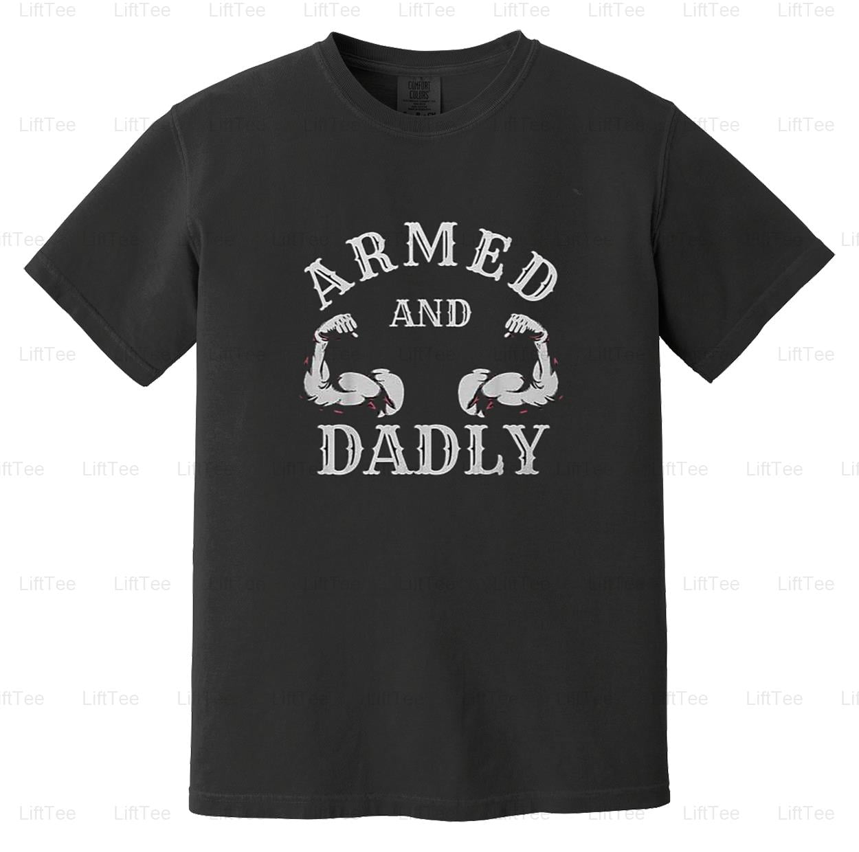 Armed And Dadly Funny Father Buff Dad Bod Muscle Gym Workout Fitness ...