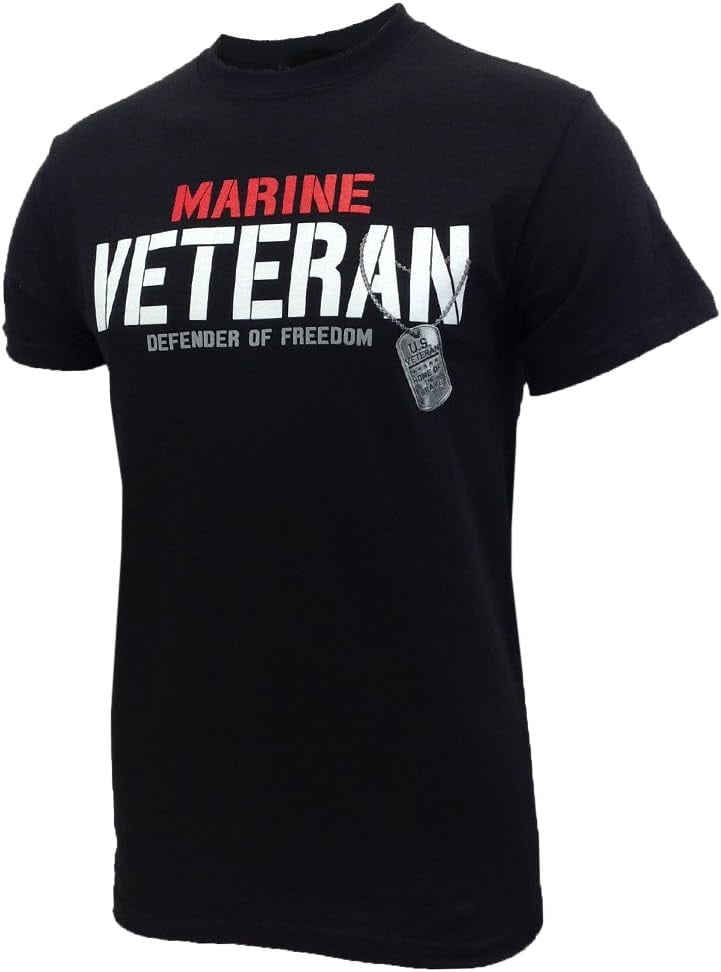 Armed Forces Gear Marine USMC Men's Veteran Defender Short Sleeve T ...