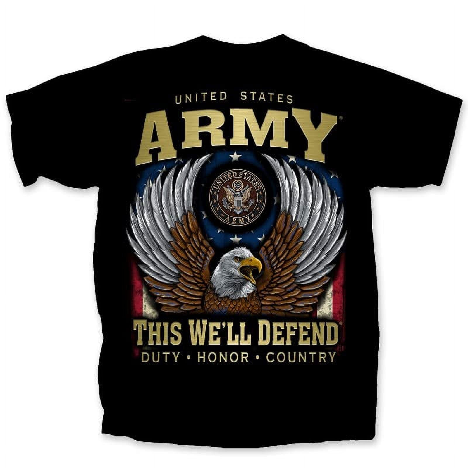 Armed Forces Gear Men's Gold Army Eagle T (Black) - Official Licensed ...