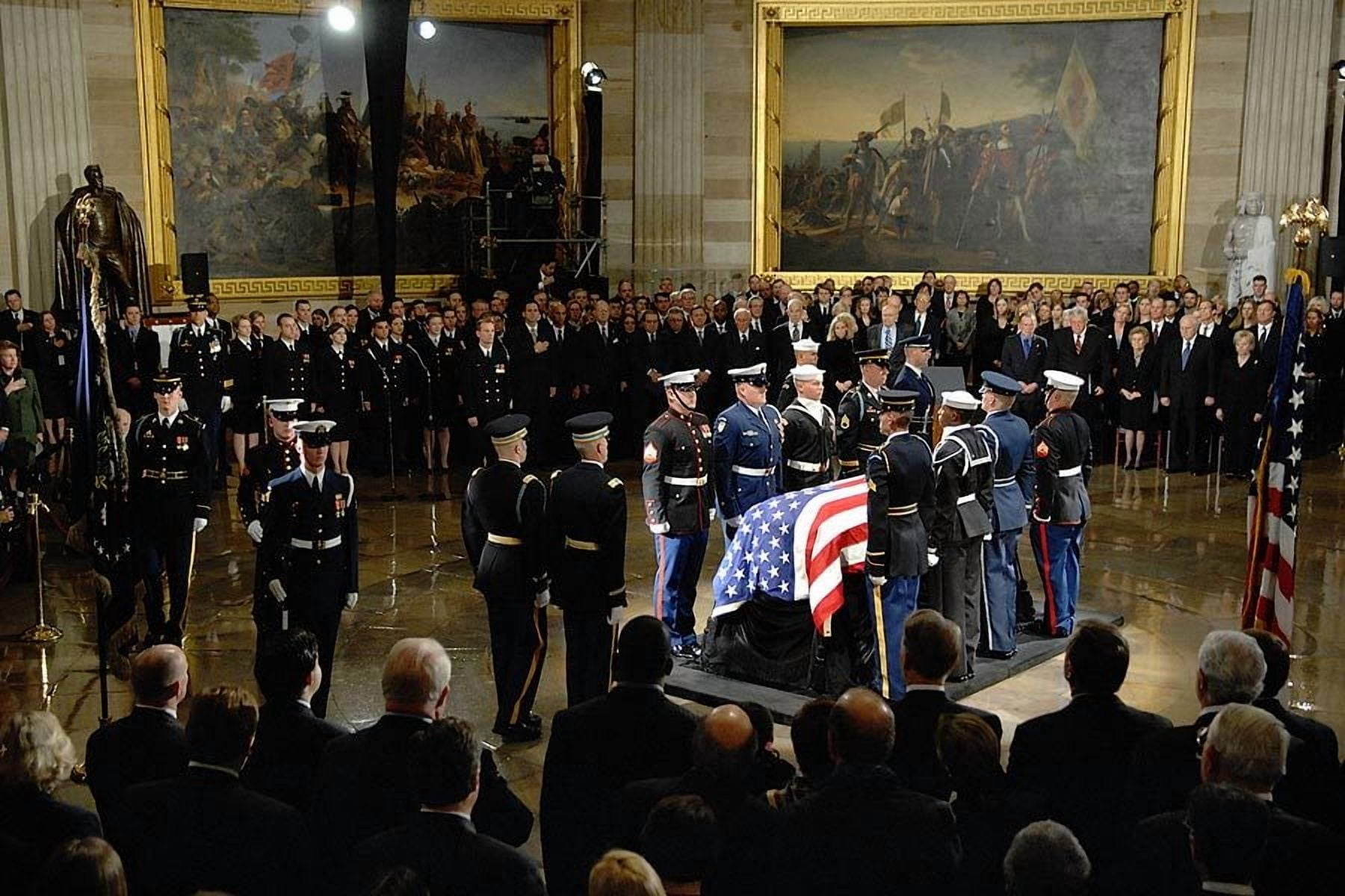 Armed Forces Honor Guard W/ Gerald Ford's Casket - Style A - 24x36 Inch ...