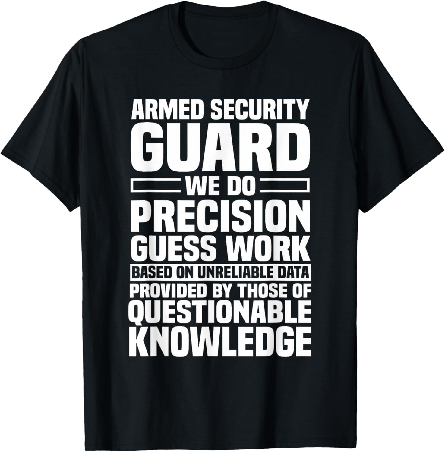 Armed Security Guard Inspector Officer Watchman Custodian T-Shirt ...