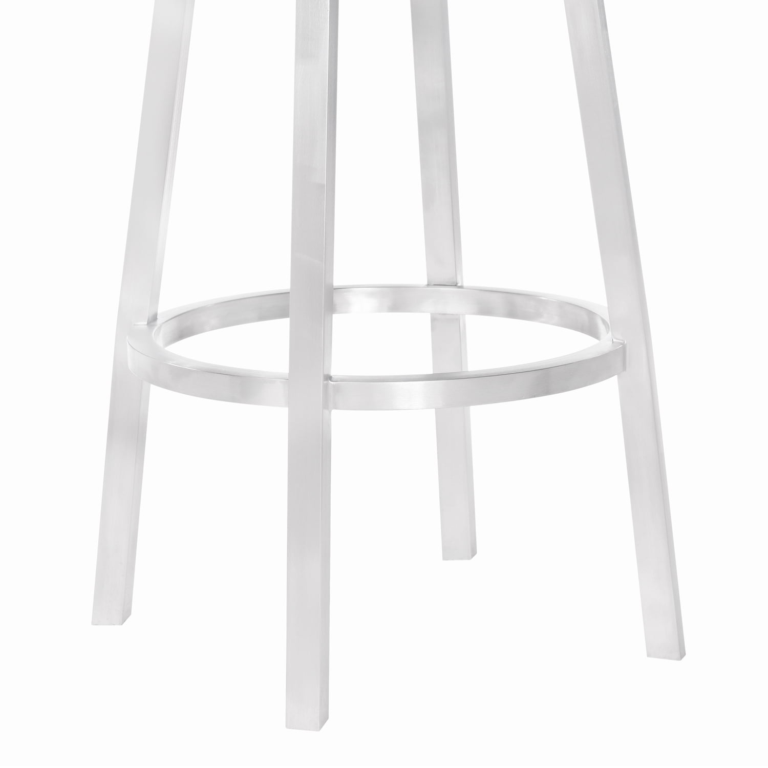 Armen Living Balboa 26” Counter Height Barstool in Brushed Stainless ...