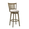 Armen living Isla 26 in. Putty Brown Counter Height Rubberwood Swivel ...