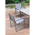 Armen Living Bistro Outdoor Patio Dining Chair in Grey Finish with Grey ...
