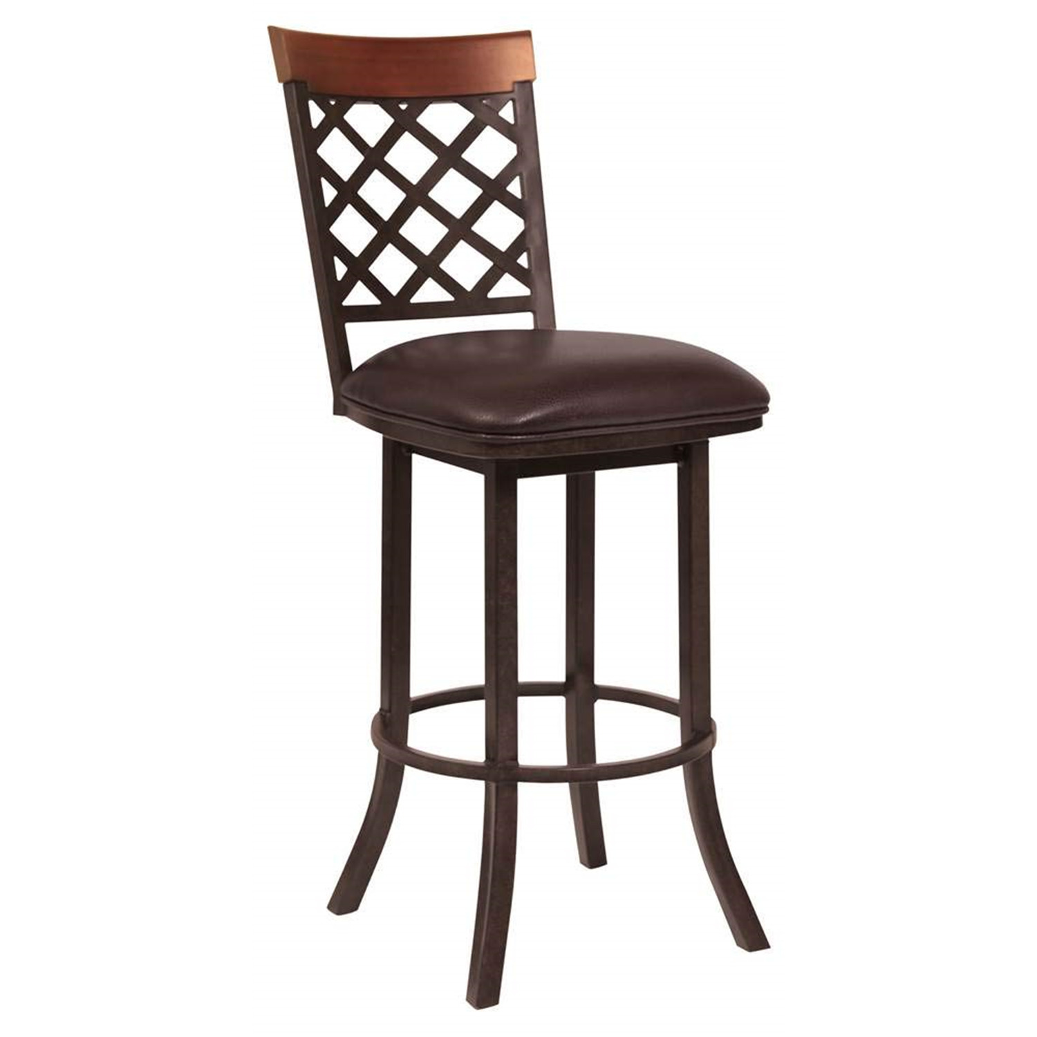 Bree 26" Counter Height Barstool in Auburn Bay with Ford Brown Faux ...