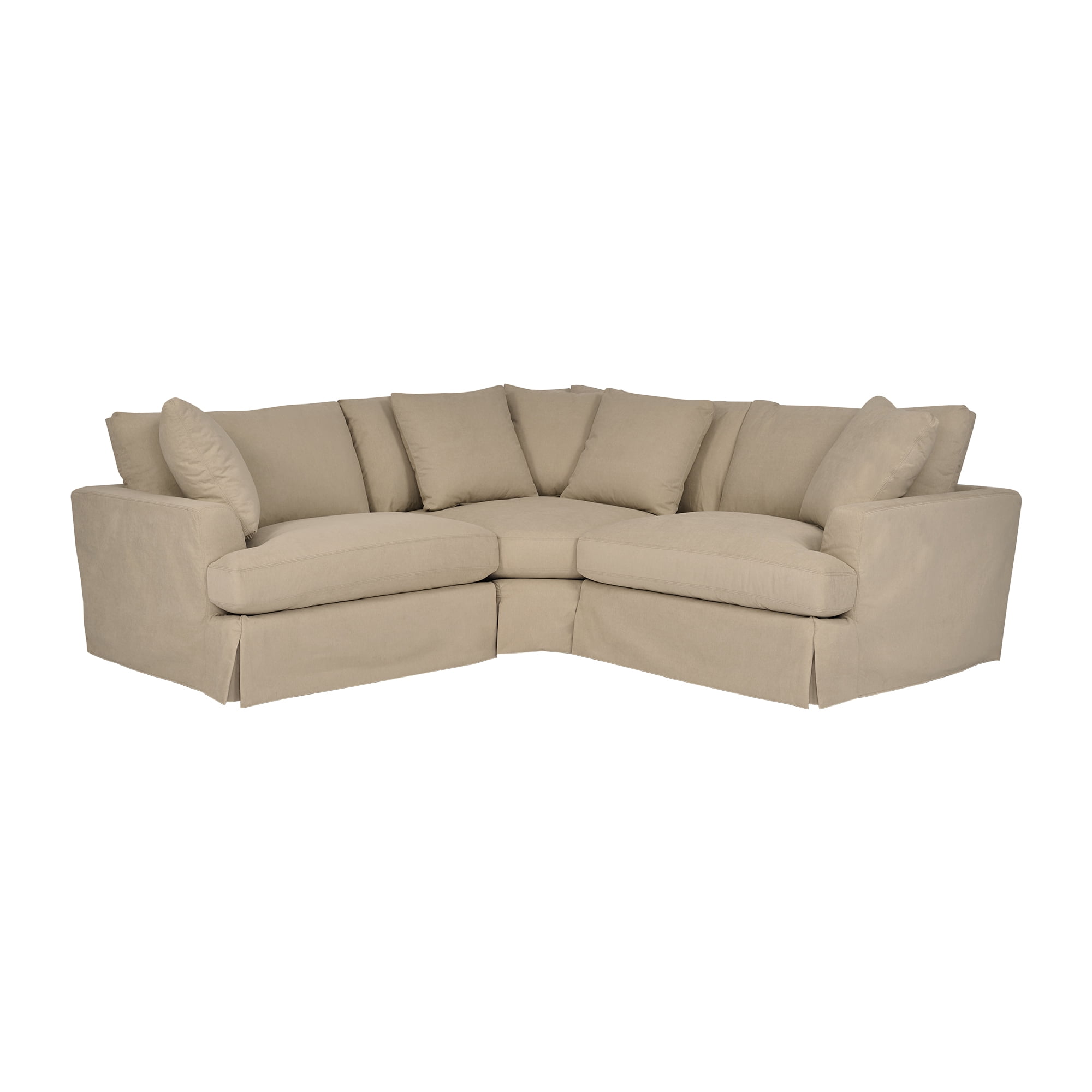 Armen Living Ciara 3-Piece Upholstered Polyurethane Sectional Sofa in Brown - Walmart.com