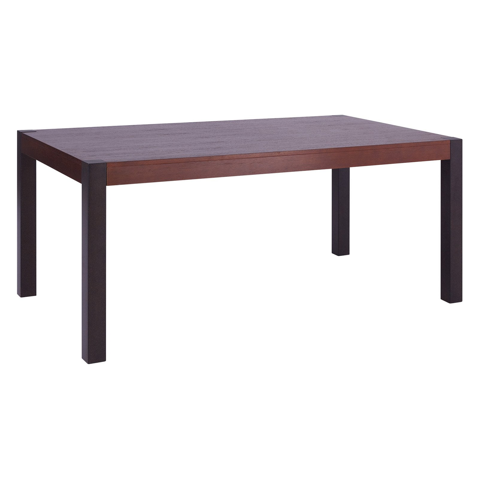 Tatum Contemporary Dining Table in Auburn Bay Finish and Sedona Wood ...