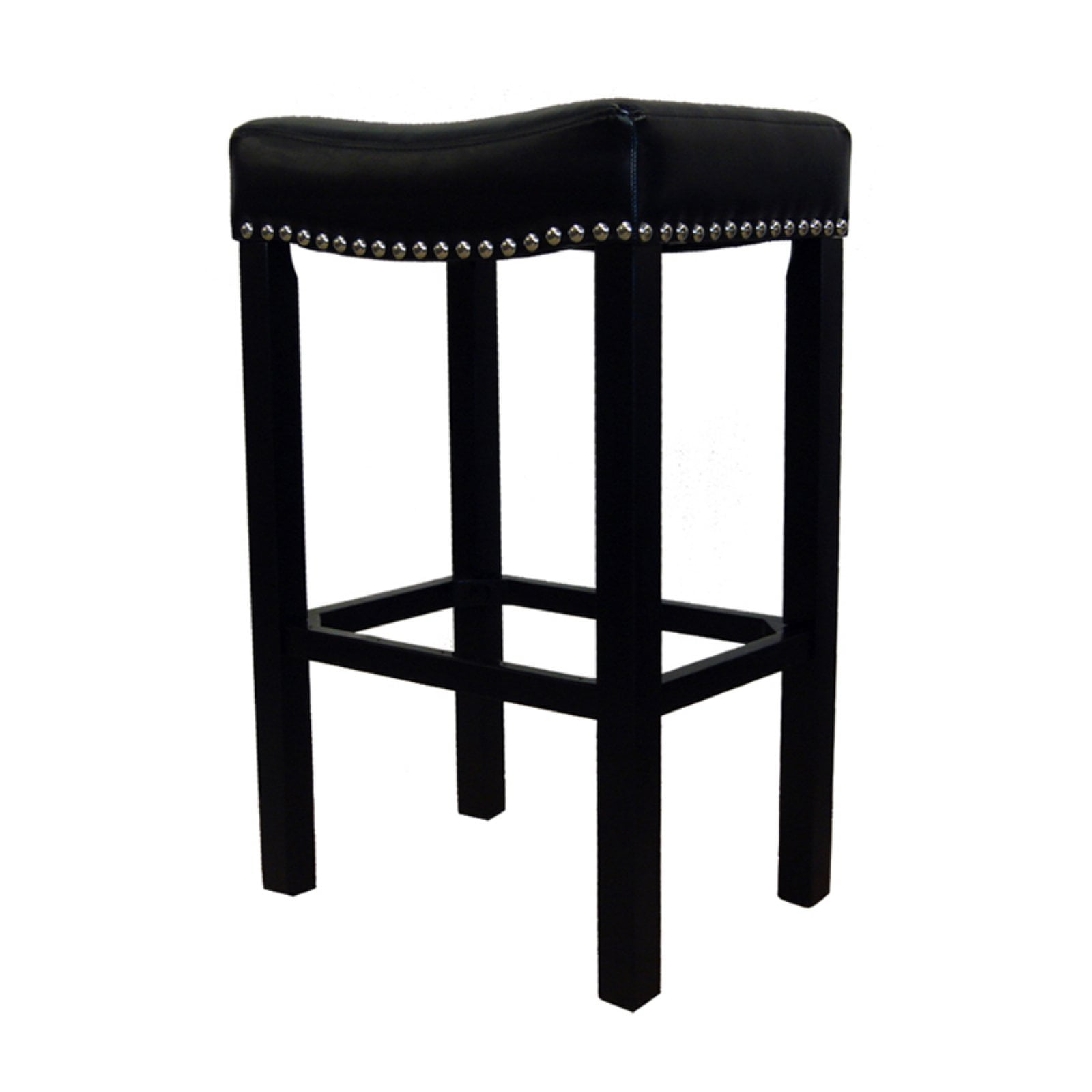 Armen Living Tudor Bonded-Leather Bar Stool 15W 26H - Walmart.com