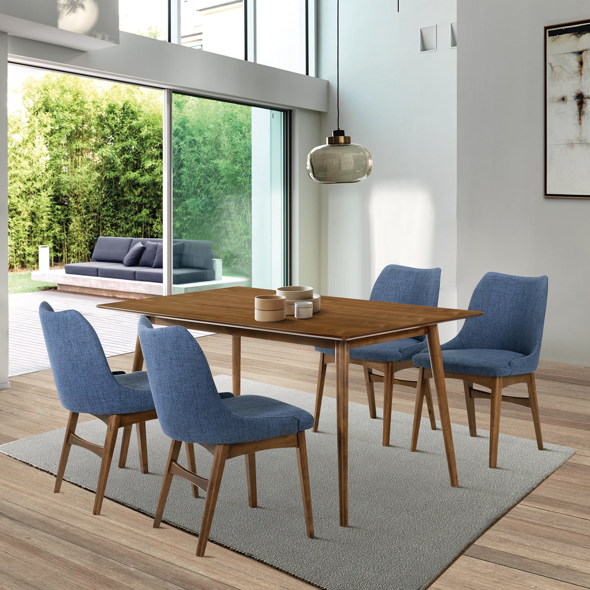 Armen Living Westmont and Azalea 5-Piece Modern Wood Dining Set in ...
