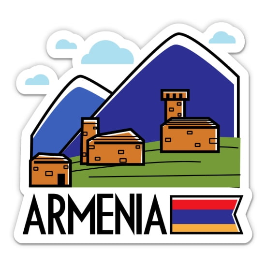 Armenia - 8" Vinyl Sticker - For Car Laptop I-Pad - Waterproof Decal ...