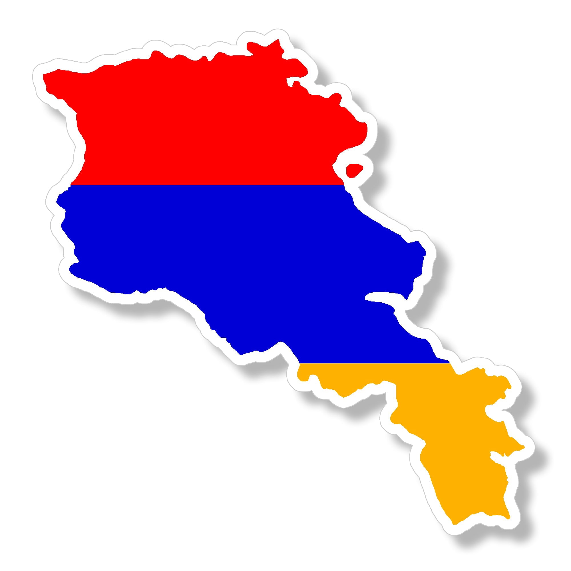 Armenia Armenian Map Outline Flag Car Truck Window Bumper Laptop ...
