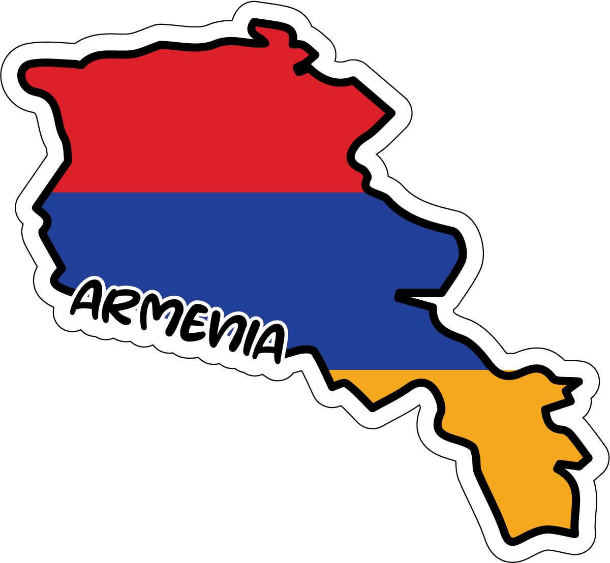 Armenia Map Flag Sticker Decal / Yerevan / Õ„Õ¥Õ¯ Ô±Õ¦Õ£, Õ„Õ¥Õ¯ Õ„Õ·Õ ...