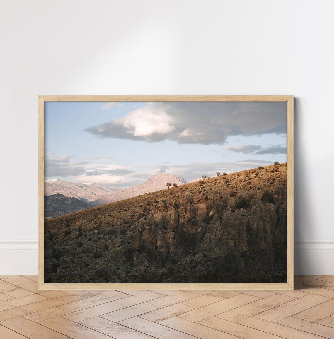 Armenia Mountain Poster Wall Art, Rugged Nature Landscape Illustration ...