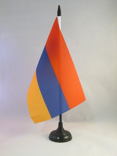 Armenia Table Flag 5'' x 8'' plastic stick and base - Walmart.com