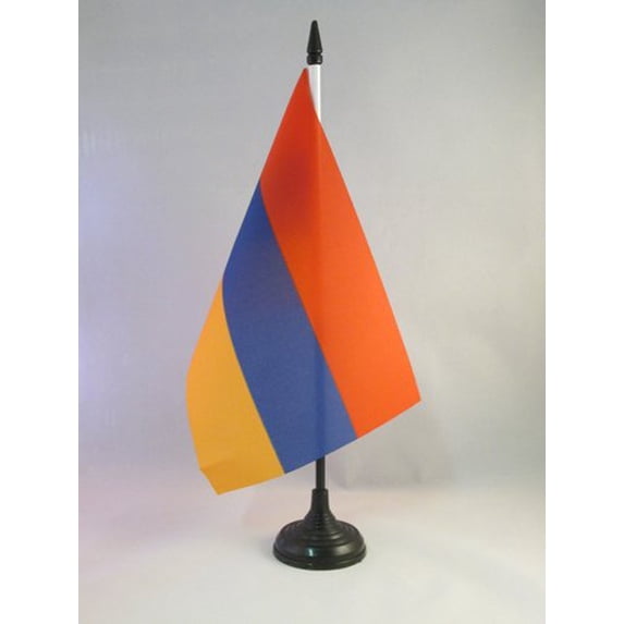 Armenia Table Flag 5'' x 8'' plastic stick and base - Walmart.com