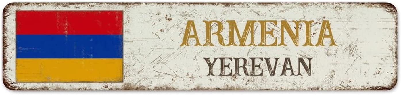 Armenia-yerevan Flag City Street Custom Metal Plaque Office Signs ...