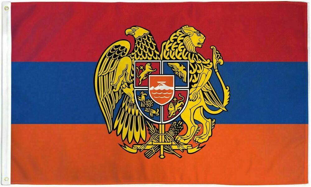 Armenian Coat of Arms Flag 3x5 Country Banner Armenia National Crest ...