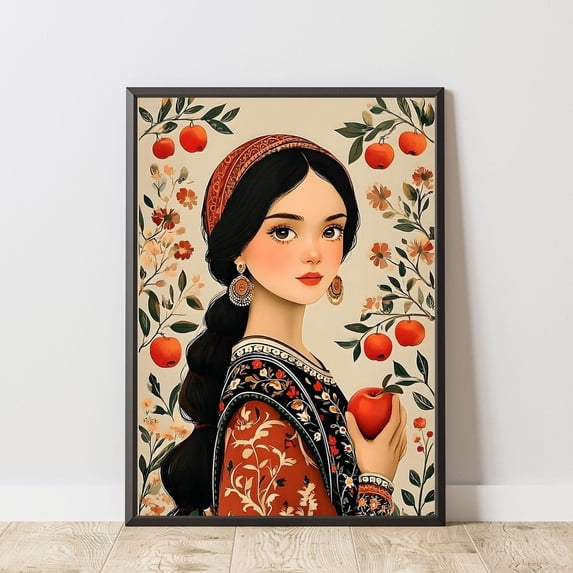 Armenian Woman in Traditional Dress Folk Heritage Illustration Cultural ...