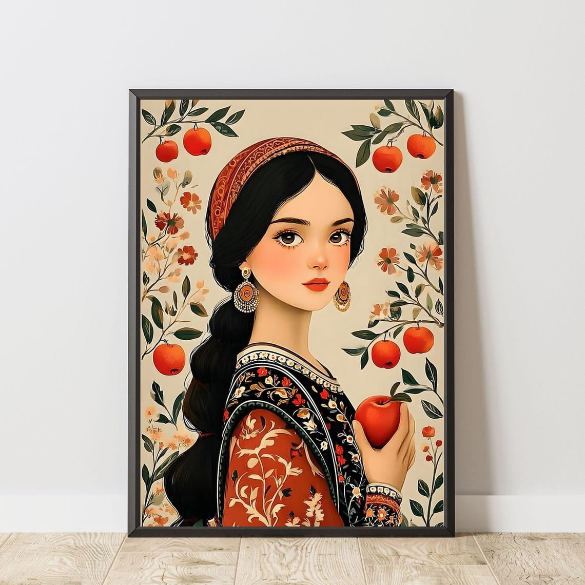 Armenian Woman in Traditional Dress Folk Heritage Illustration Cultural ...