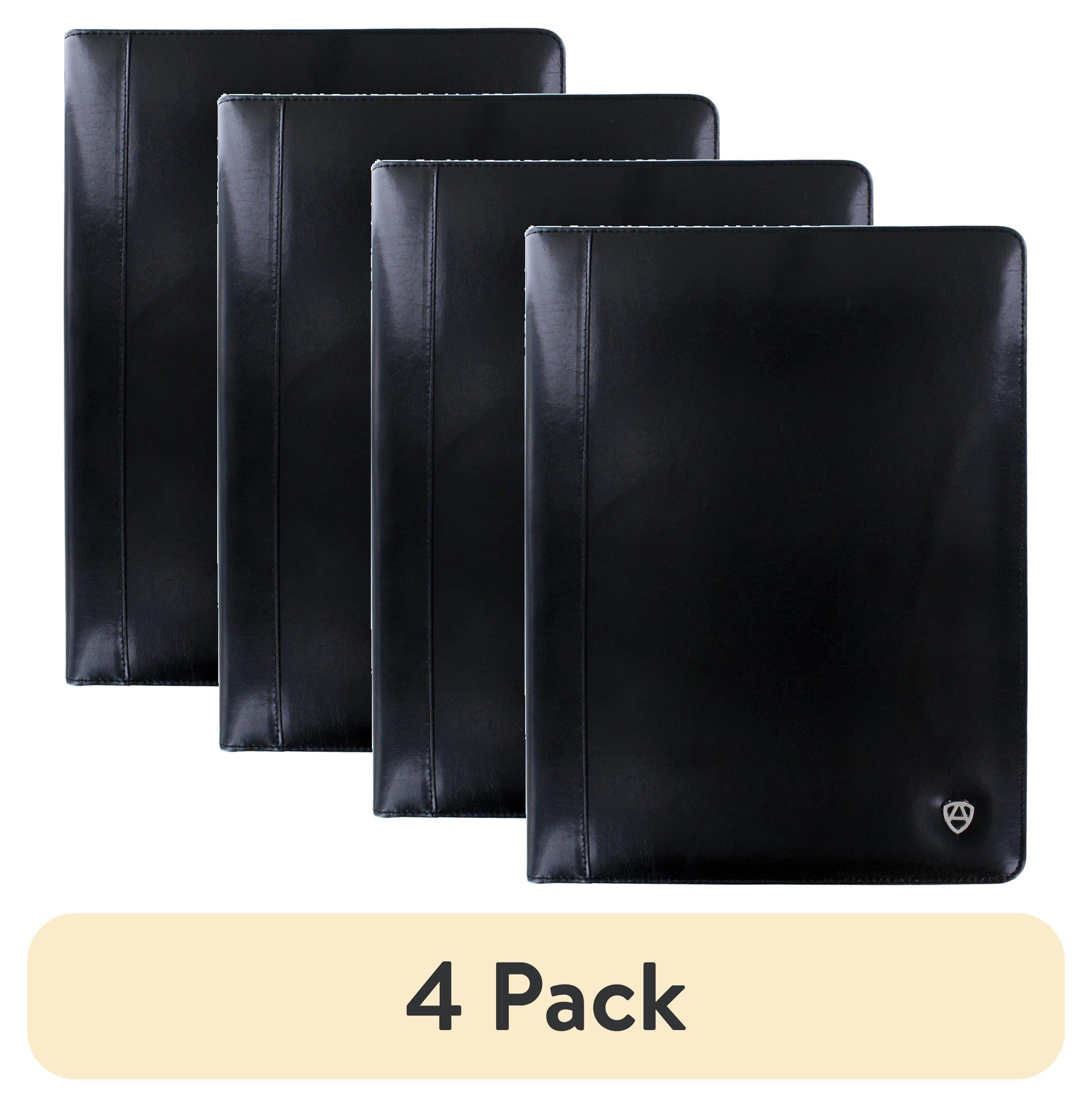 (4 pack) Armiger Executive Black Bonded Leather Professional Padfolio ...