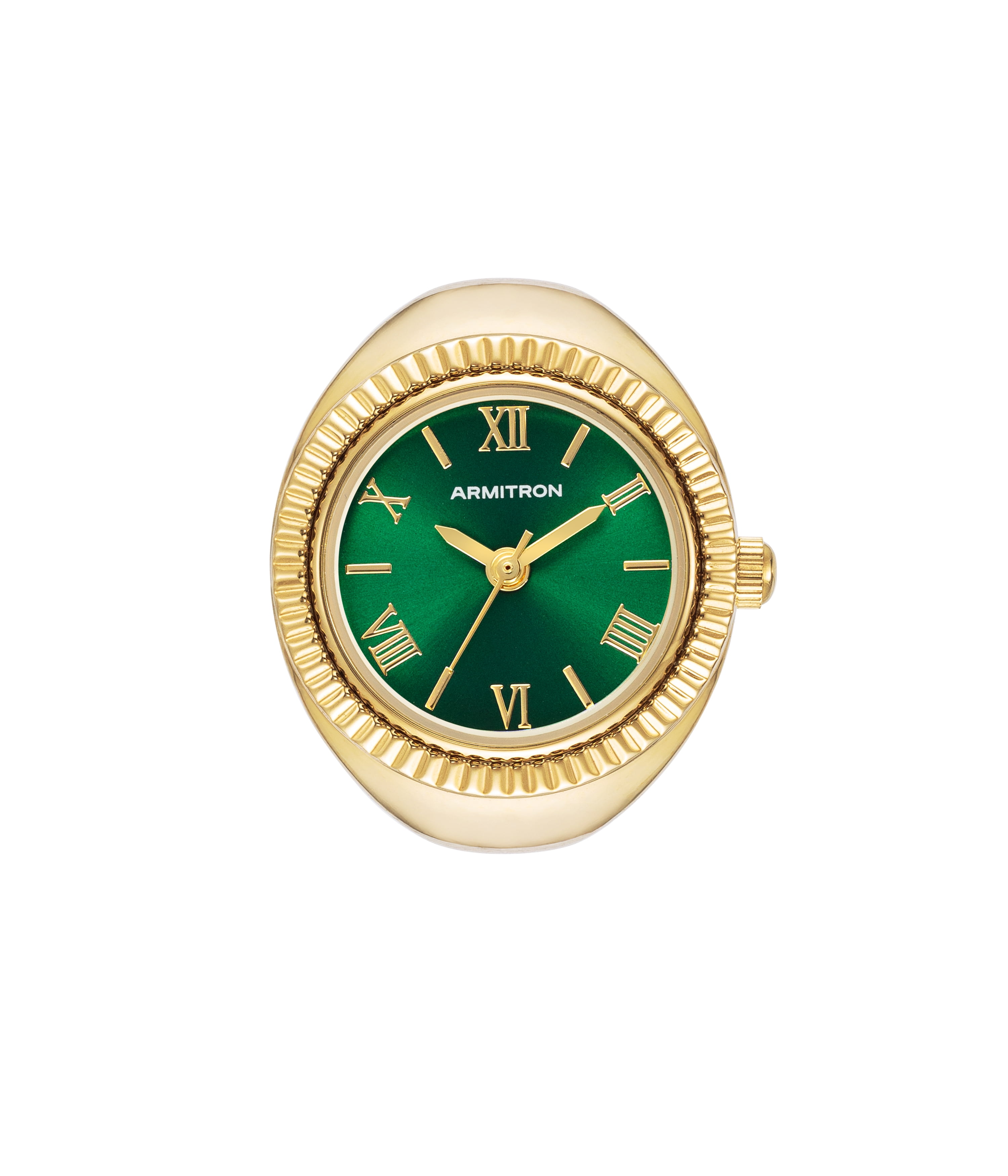 Armitron Women's Gold-Tone Coin Edge Ring Watch Wristwatch - Walmart.com