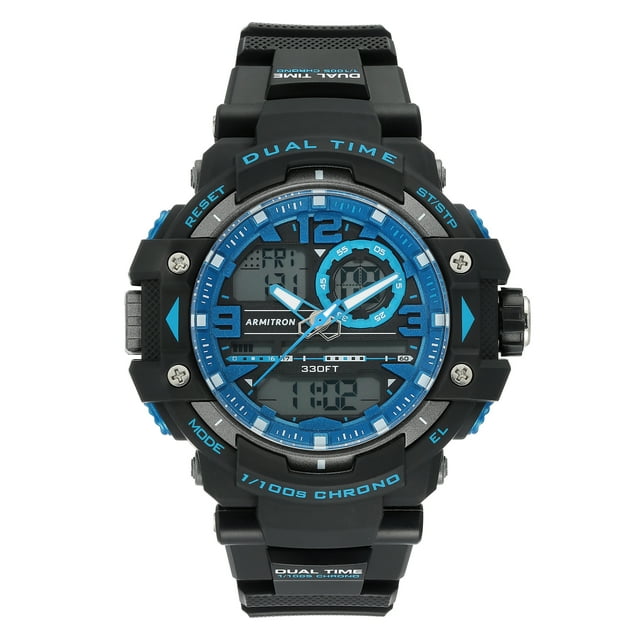 Armitron Men's Adult Blue Digital Sport Wristwatch - Walmart.com