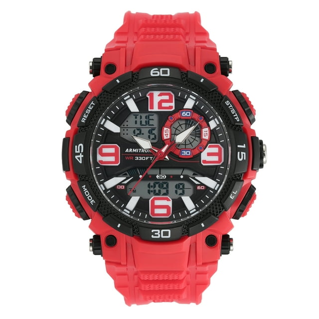 Armitron Men's Casual Red Digital Sport Wristwatch - Walmart.com