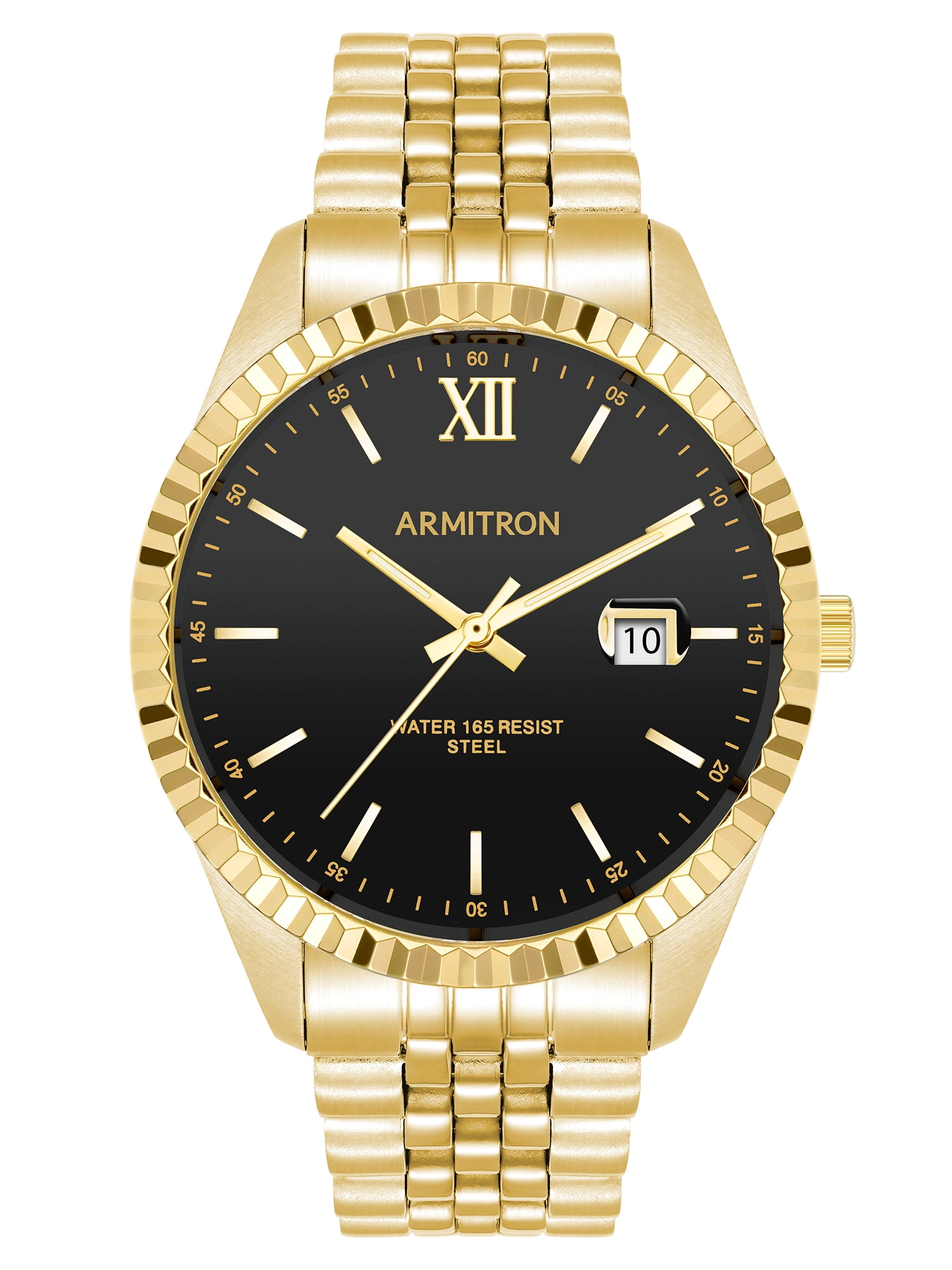 Armitron Men's Gold Tone Bracelet Watch with Classic Metal Band ...