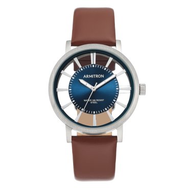 Armitron Men's Silver Tone Round White Dial Casual Watch - Walmart.com